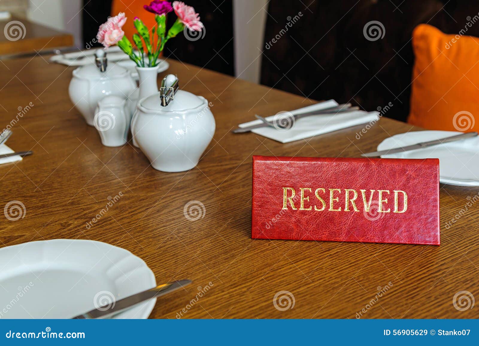 Reserved table stock image. Image of comfortable, food - 56905629