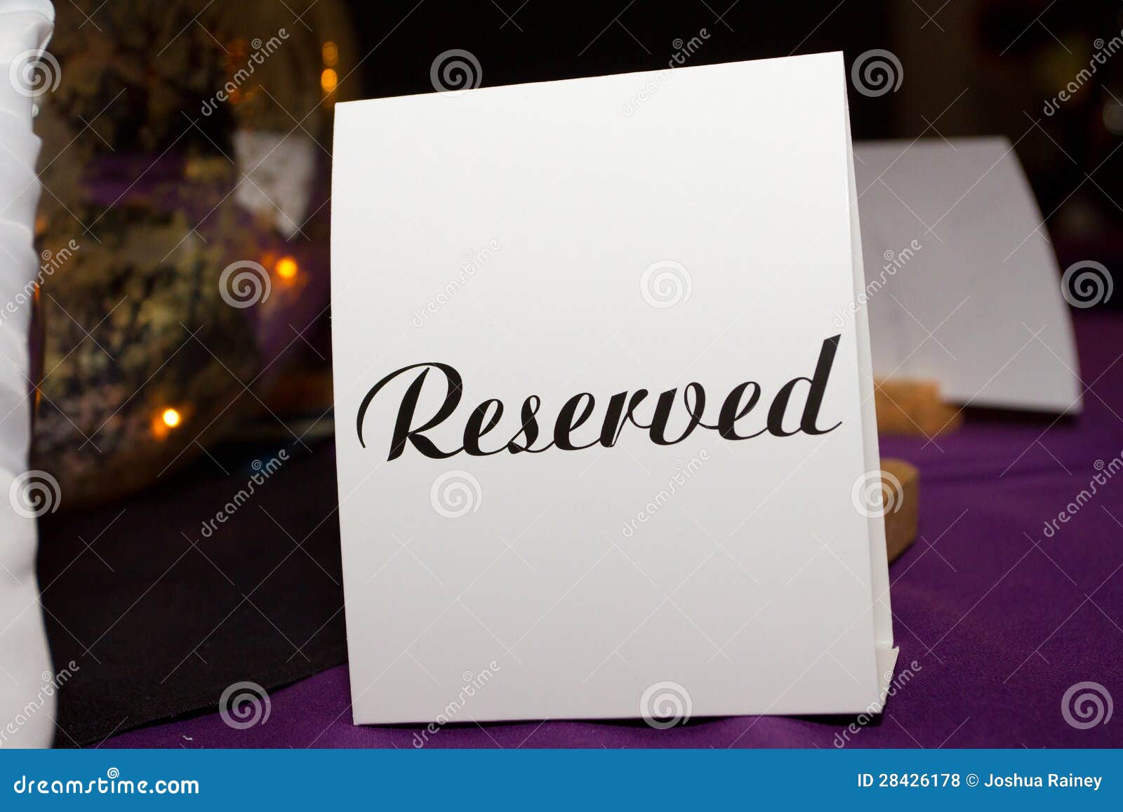 Reserved Tag stock photo. Image of wedding, place, decoration - 28426178