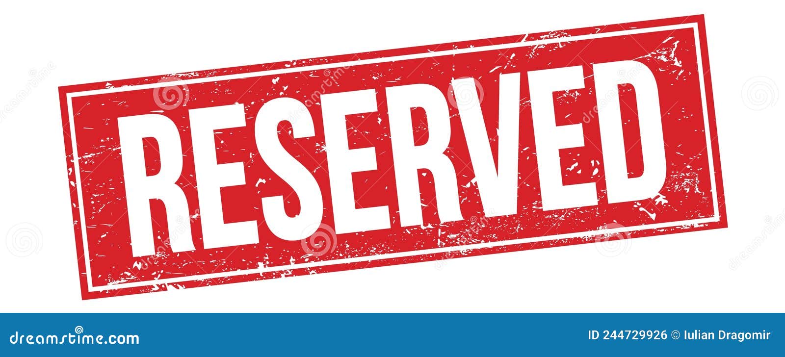 RESERVED Text on Red Grungy Rectangle Stamp Stock Illustration ...