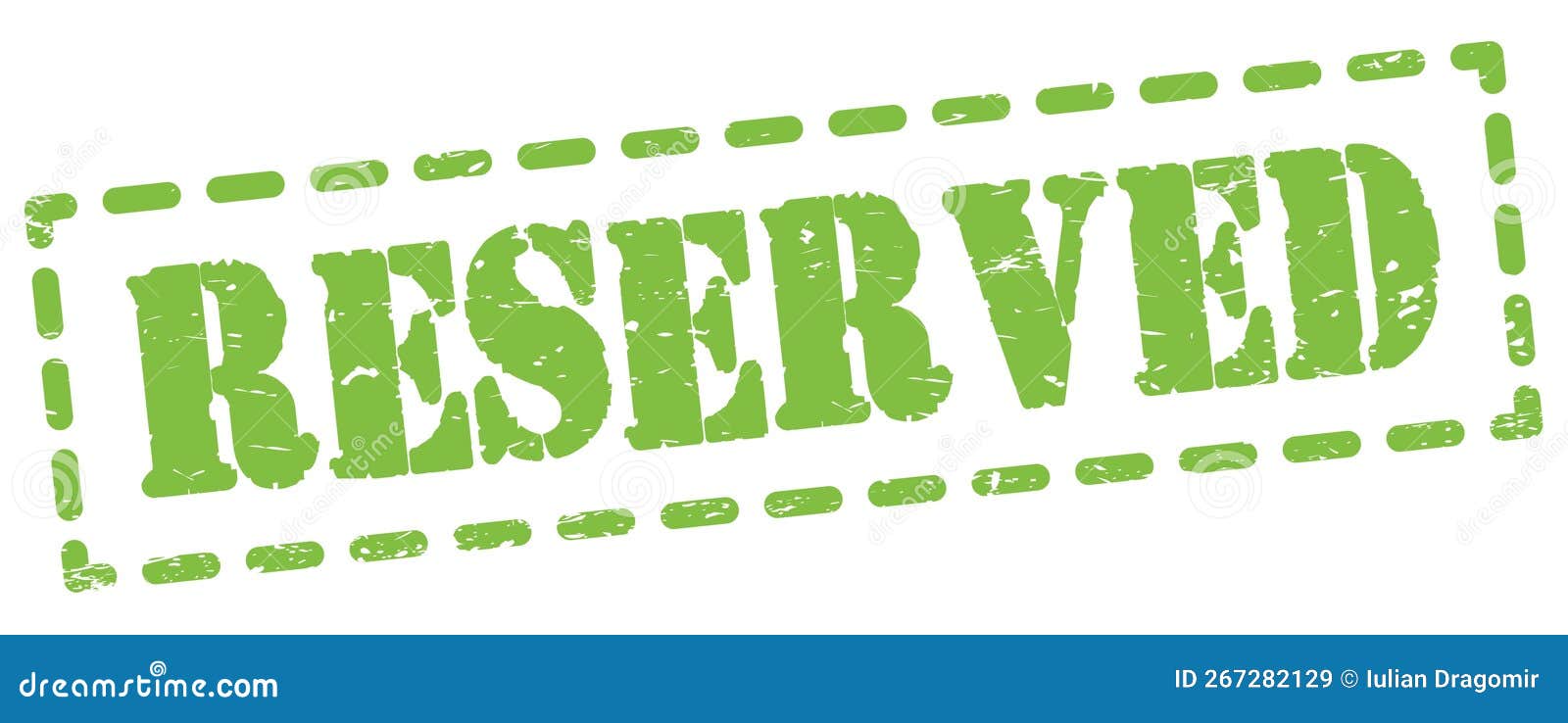 RESERVED Text Written on Green Stamp Sign Stock Illustration ...