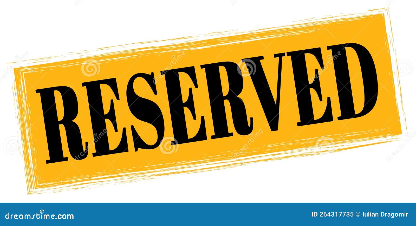 RESERVED Text Written on Orange-black Stamp Sign Stock Illustration ...