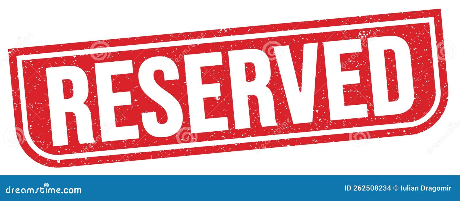RESERVED Text Written on Red Stamp Sign Stock Illustration ...