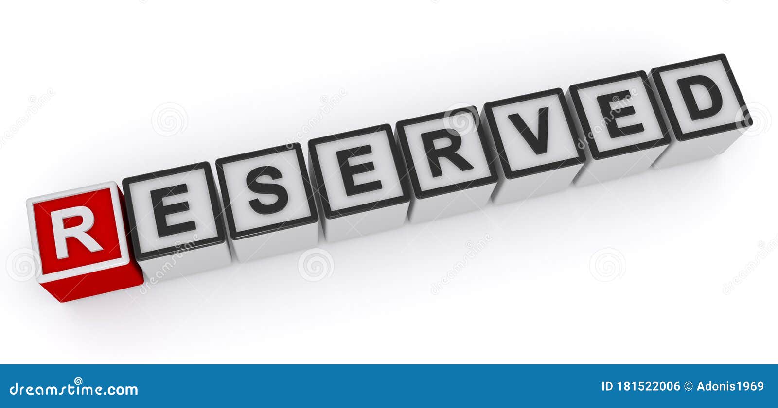 Reserved word block stock illustration. Illustration of exclusive ...