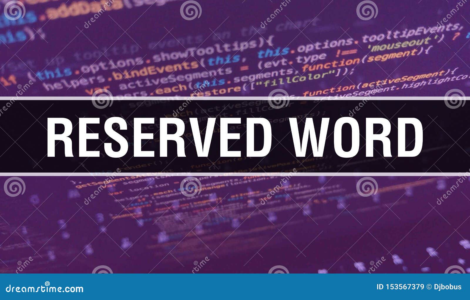 Reserved Word with Digital Java Code Text. Reserved Word and Computer ...