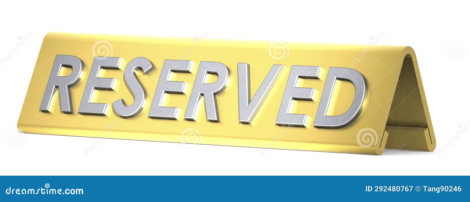 Reserved Word on Golden Banner Stock Illustration - Illustration of ...