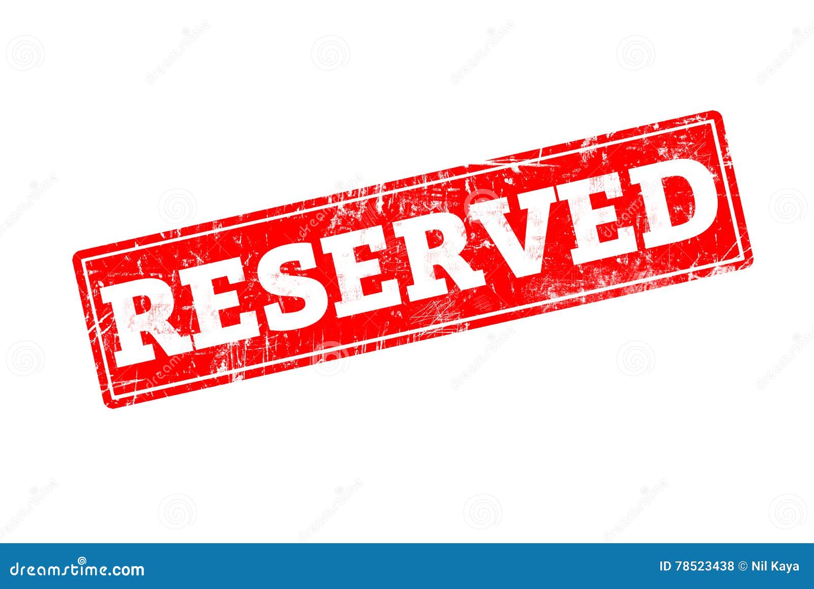 RESERVED Written on Red Rubber Stamp Stock Illustration - Illustration ...