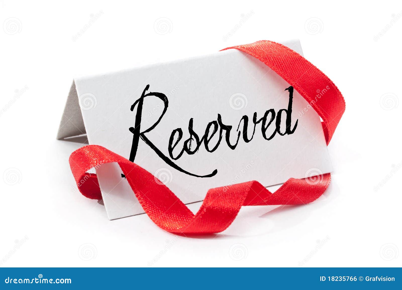 Reserviert stockfoto. Bild von marke, getrennt, hintergrund - 18235766