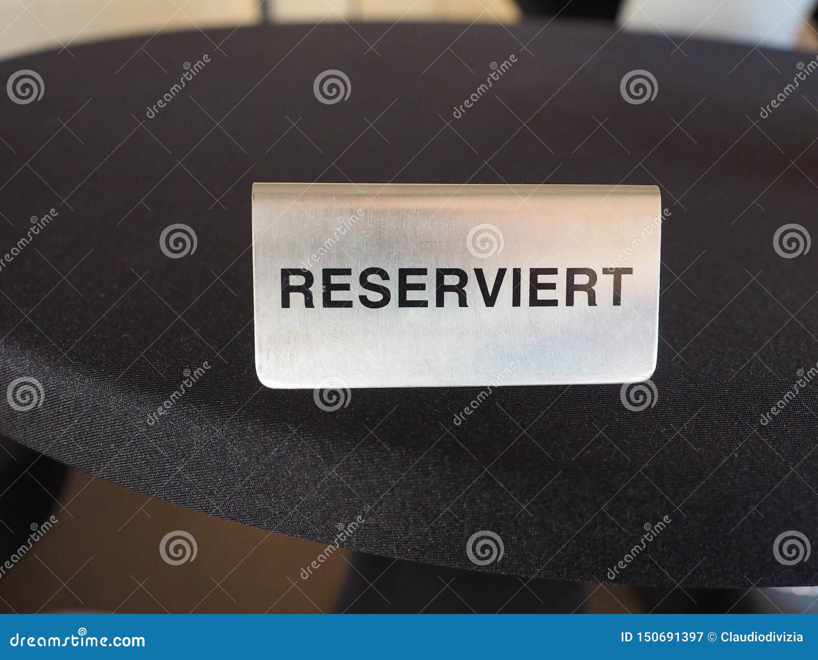 Reserviert (reserved) Table Sign Stock Image - Image of deutschland ...