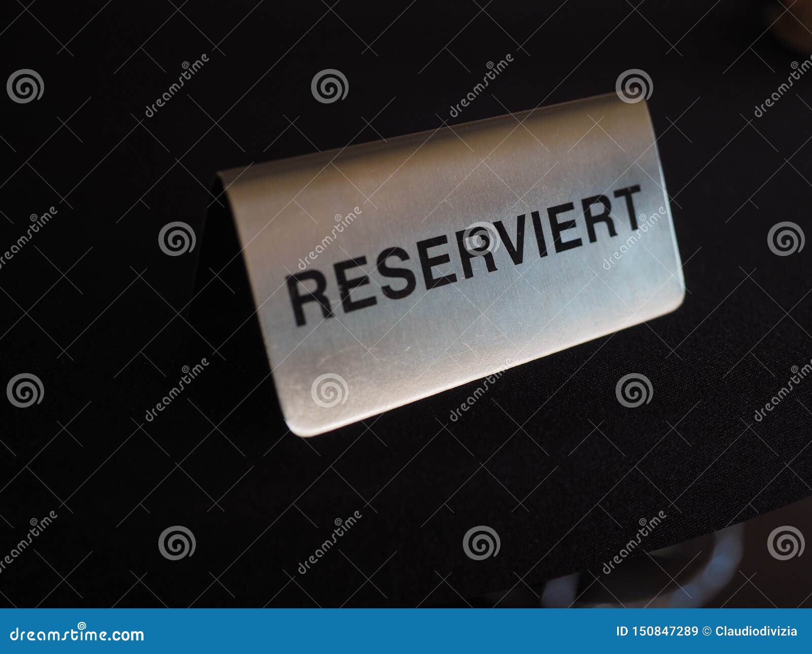 Reserviert (reserved) Table Sign Stock Image - Image of booking, german ...