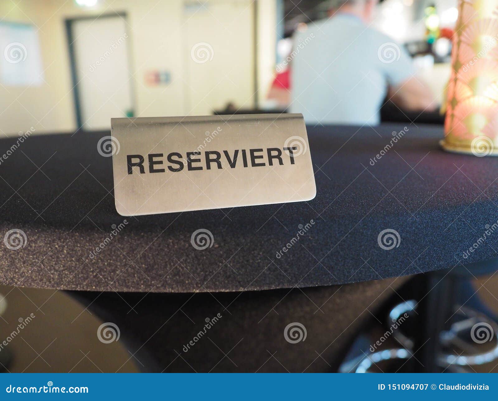 Reserviert (reserved) Table Sign Stock Image - Image of sign, reserved ...