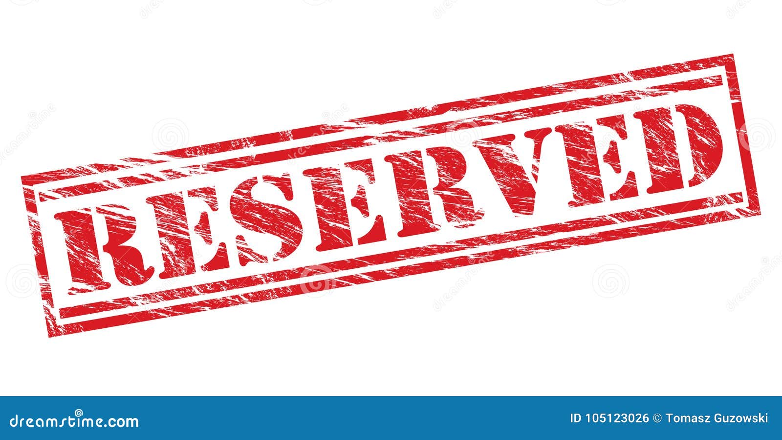 Reservierter roter Stempel stock abbildung. Illustration von symbol ...