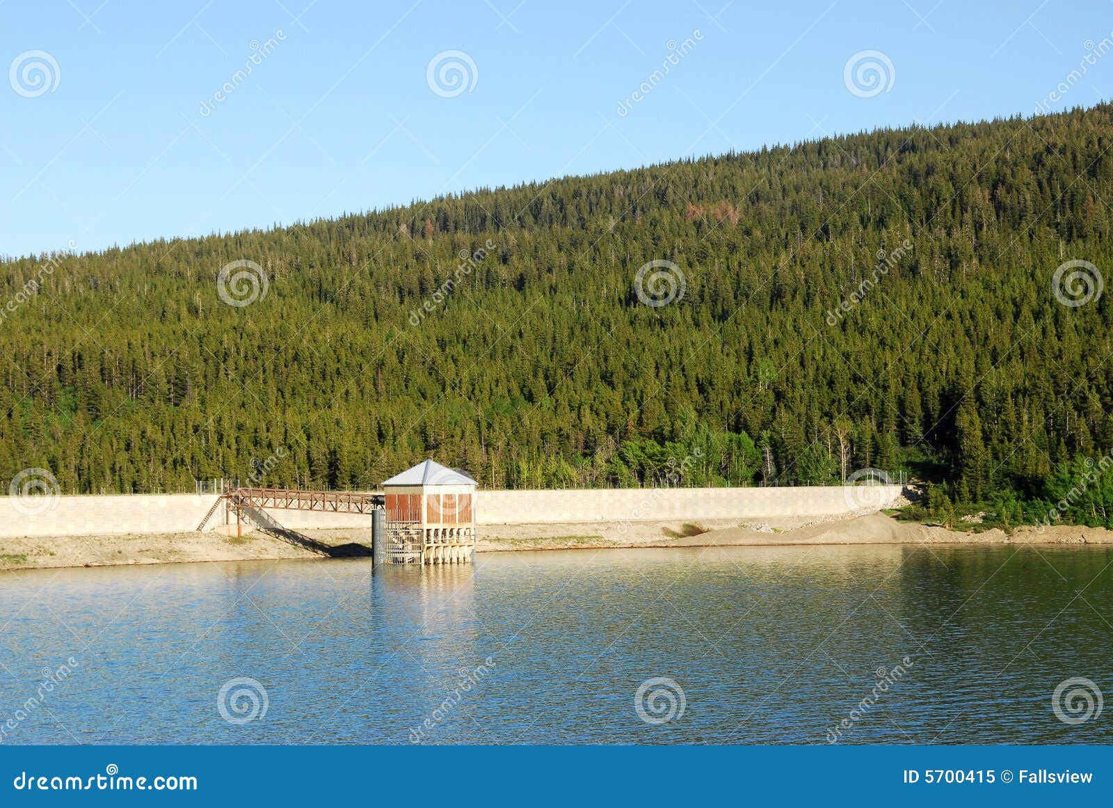 Reservior and dam stock image. Image of forests, hill - 5700415