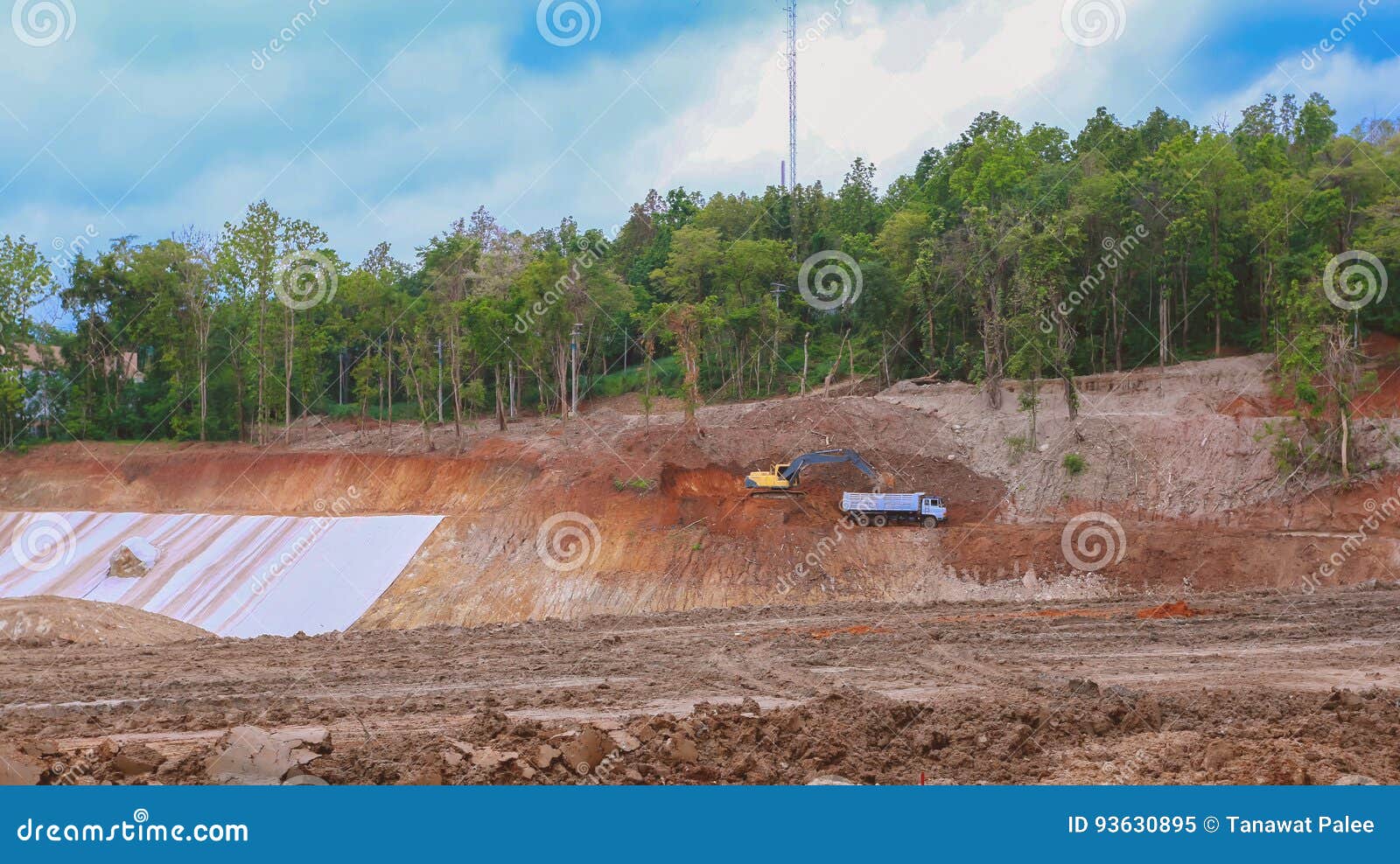 Reservoir Construction Site Stock Image - Image of estate, gravel: 93630895
