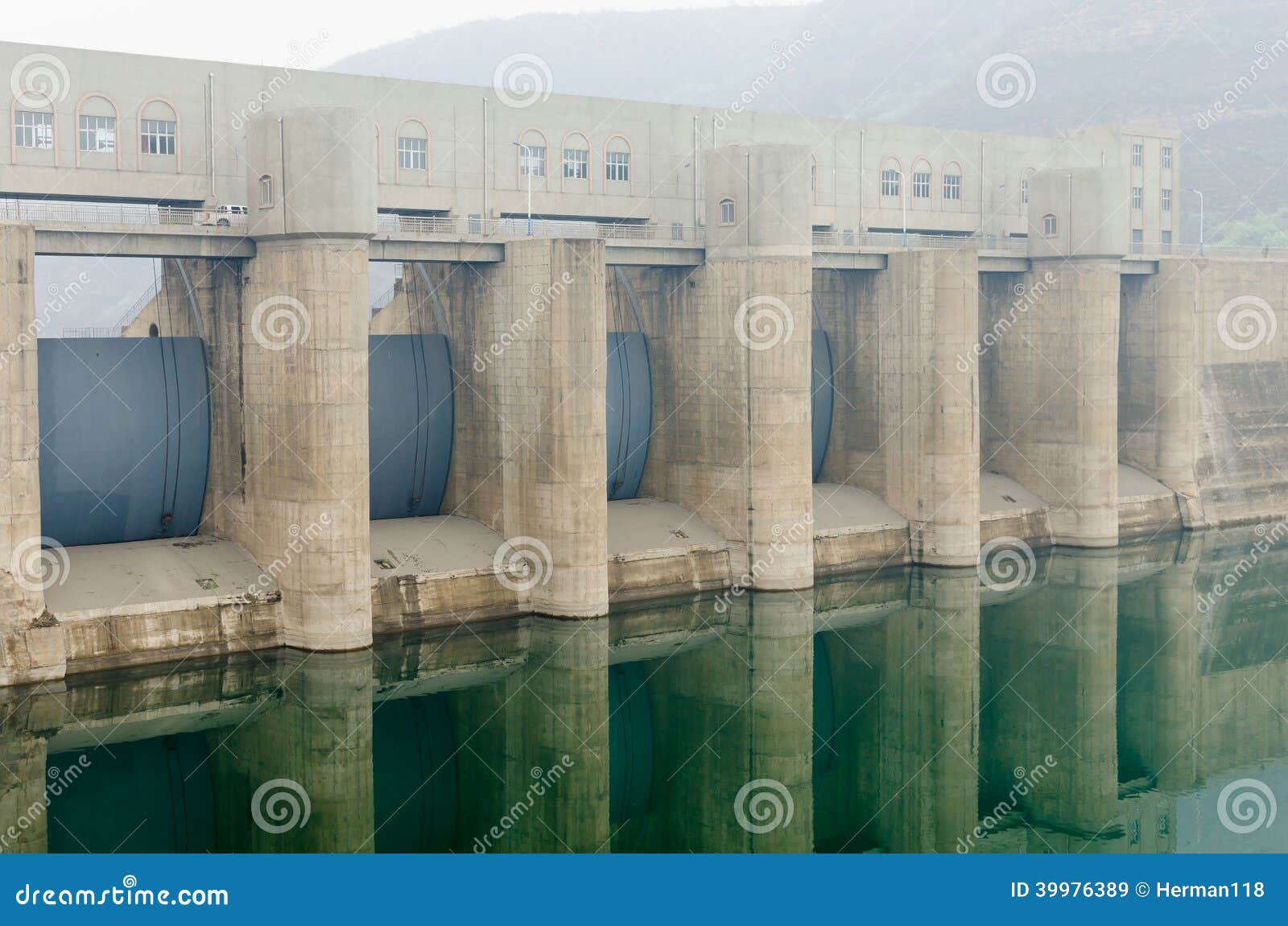 Reservoir Dam stock image. Image of sluice, background - 39976389