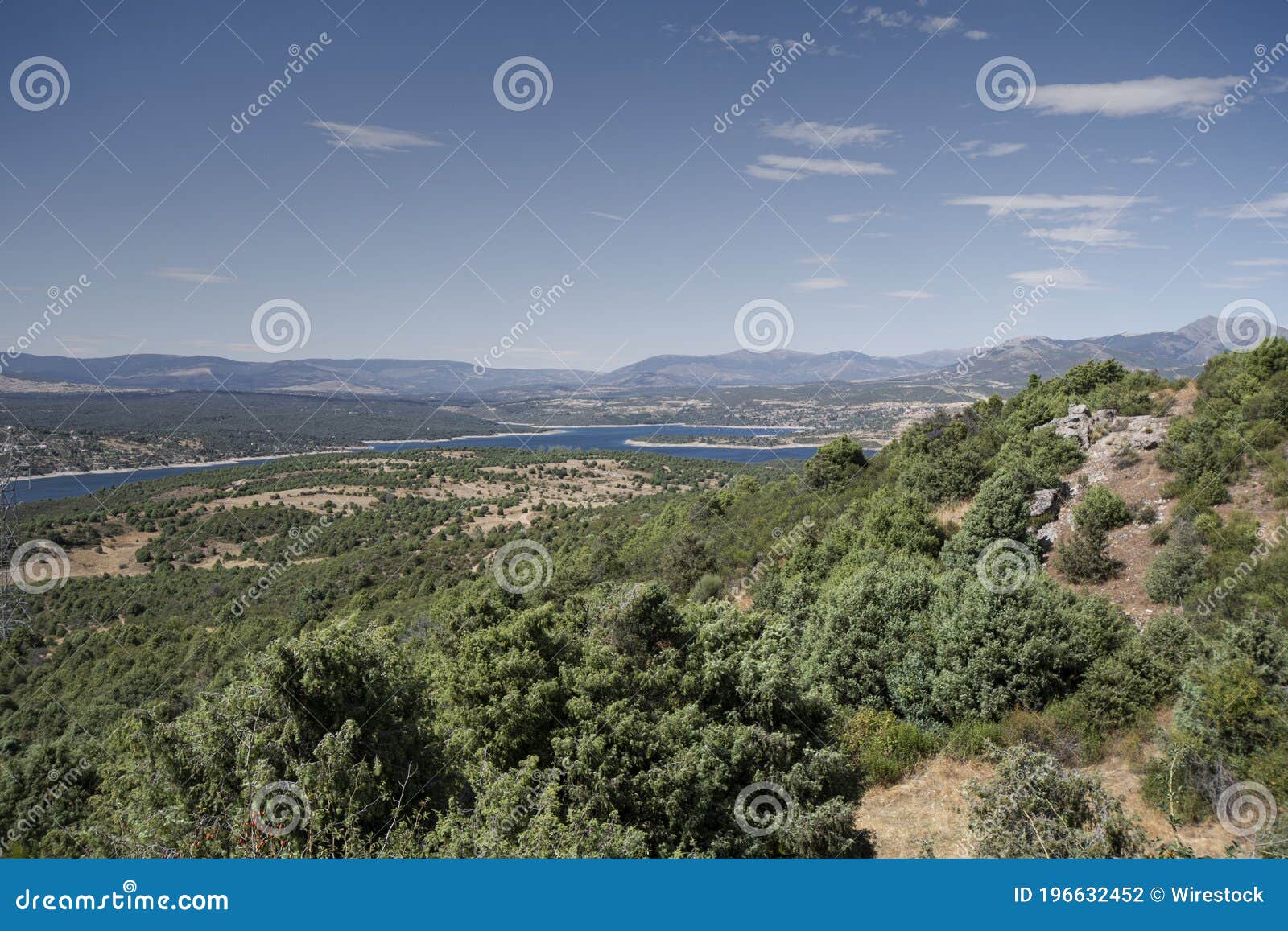 Reservoir in a Green Forest Stock Photo - Image of beautiful, travel ...