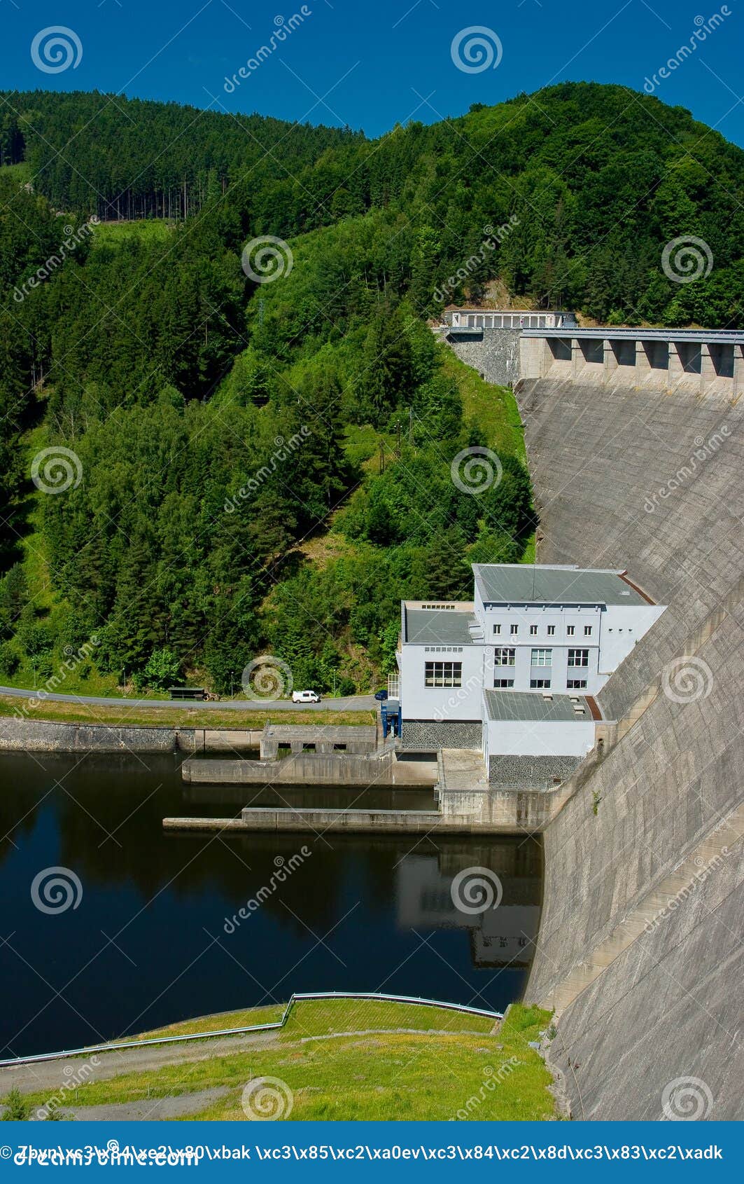 The Reservoir and Hydraulic Power Plant Stock Photo - Image of water ...