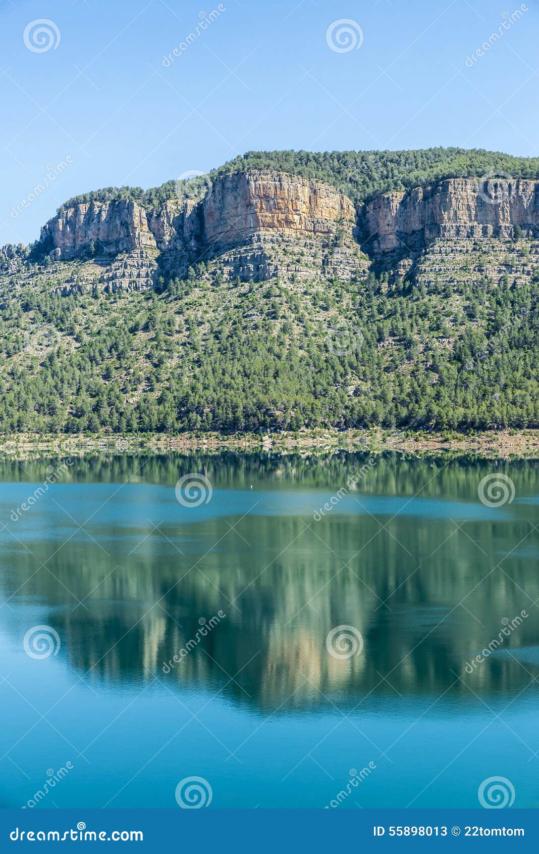 Reservoir in Spain stock image. Image of countryside - 55898013