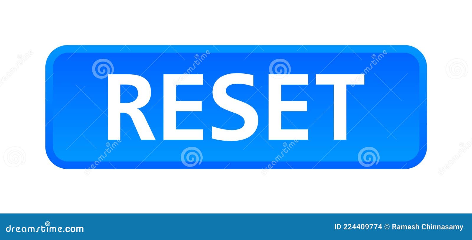 Reset button stock vector. Illustration of digital, online - 224409774