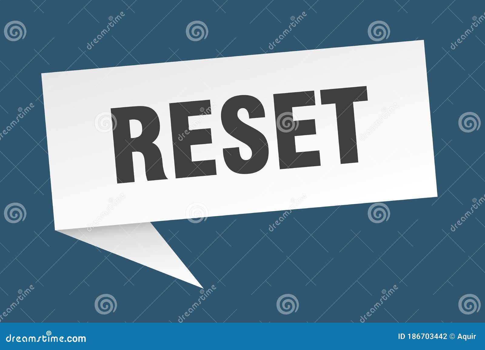 Reset Banner. Reset Speech Bubble Stock Vector - Illustration of price ...