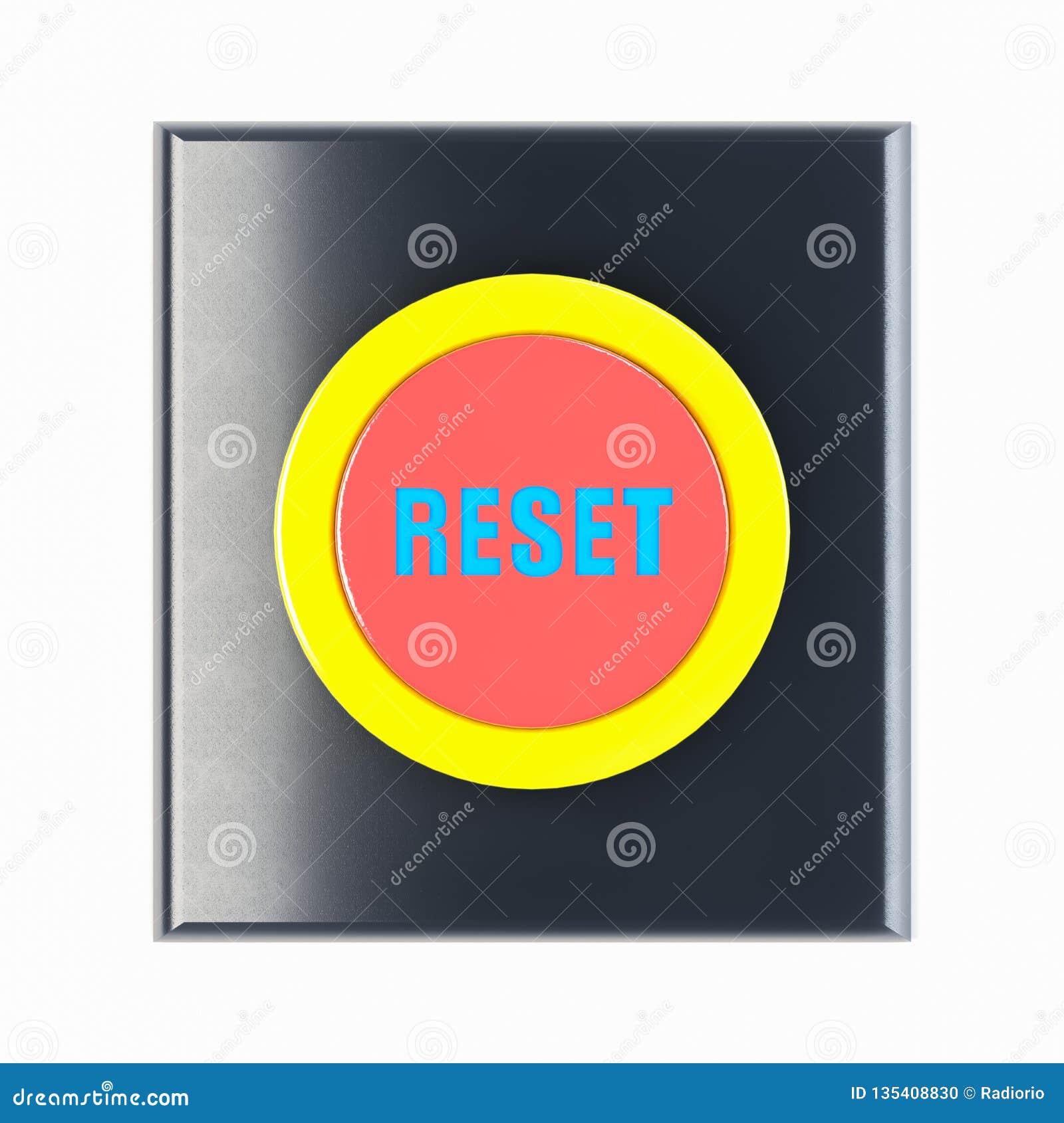 Reset button stock illustration. Illustration of button - 135408830