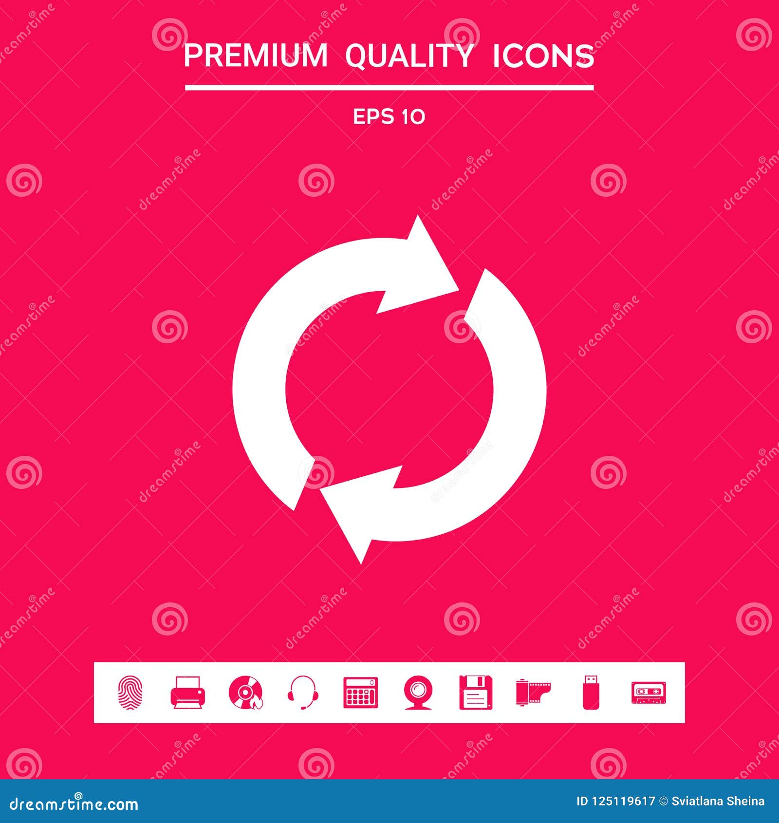 Reset Button, Reload Arrows . Graphic Elements for Your Design Stock ...