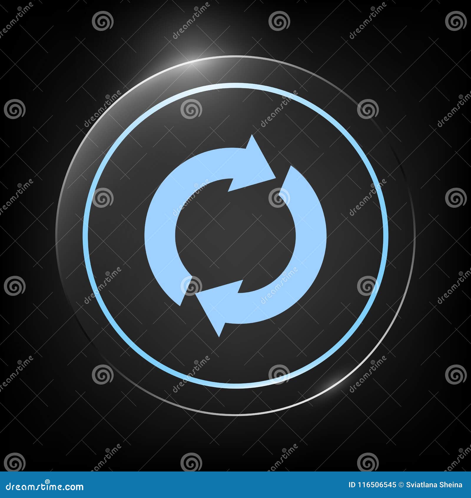 Reset Button, Reload Arrows Stock Vector - Illustration of button ...