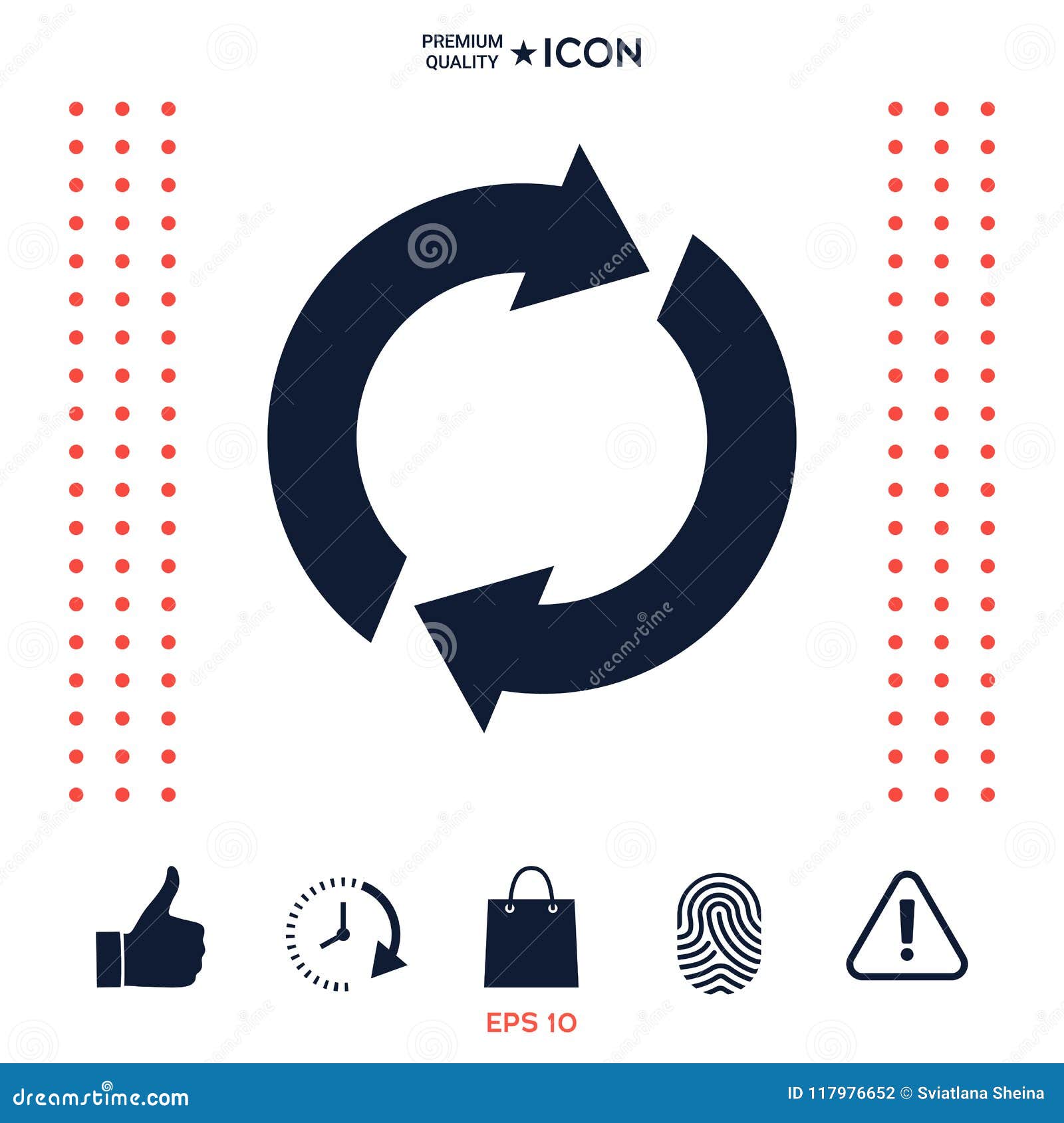Reset Button, Reload Arrows Stock Vector - Illustration of recycling ...