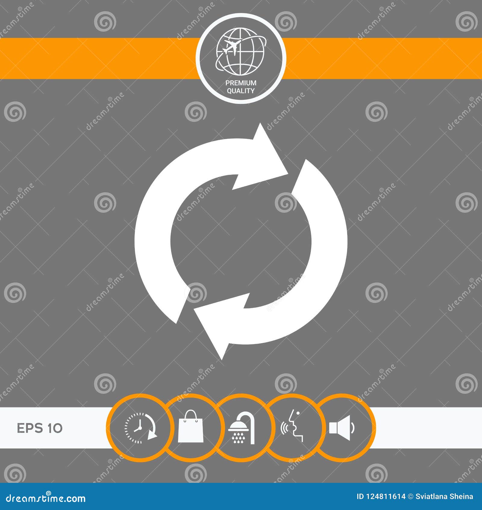 Reset Button Reload Arrows Stock Vector Illustration Of Rotation