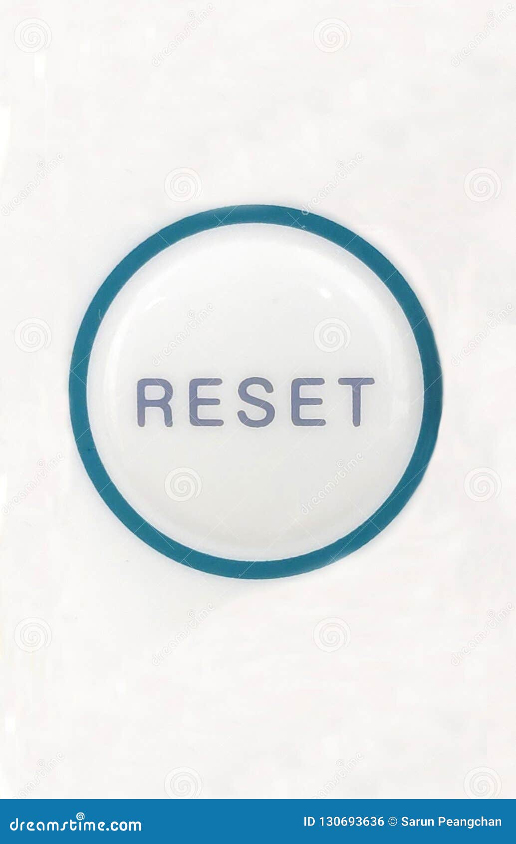 Reset button. stock photo. Image of white, abandoned - 130693636