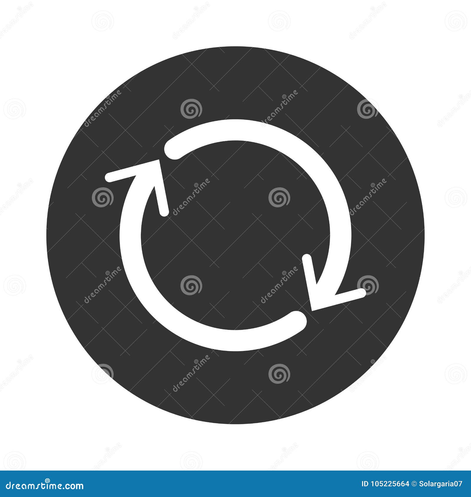 Reset Icon In Black Circle - Vector Iconic Design | CartoonDealer.com ...