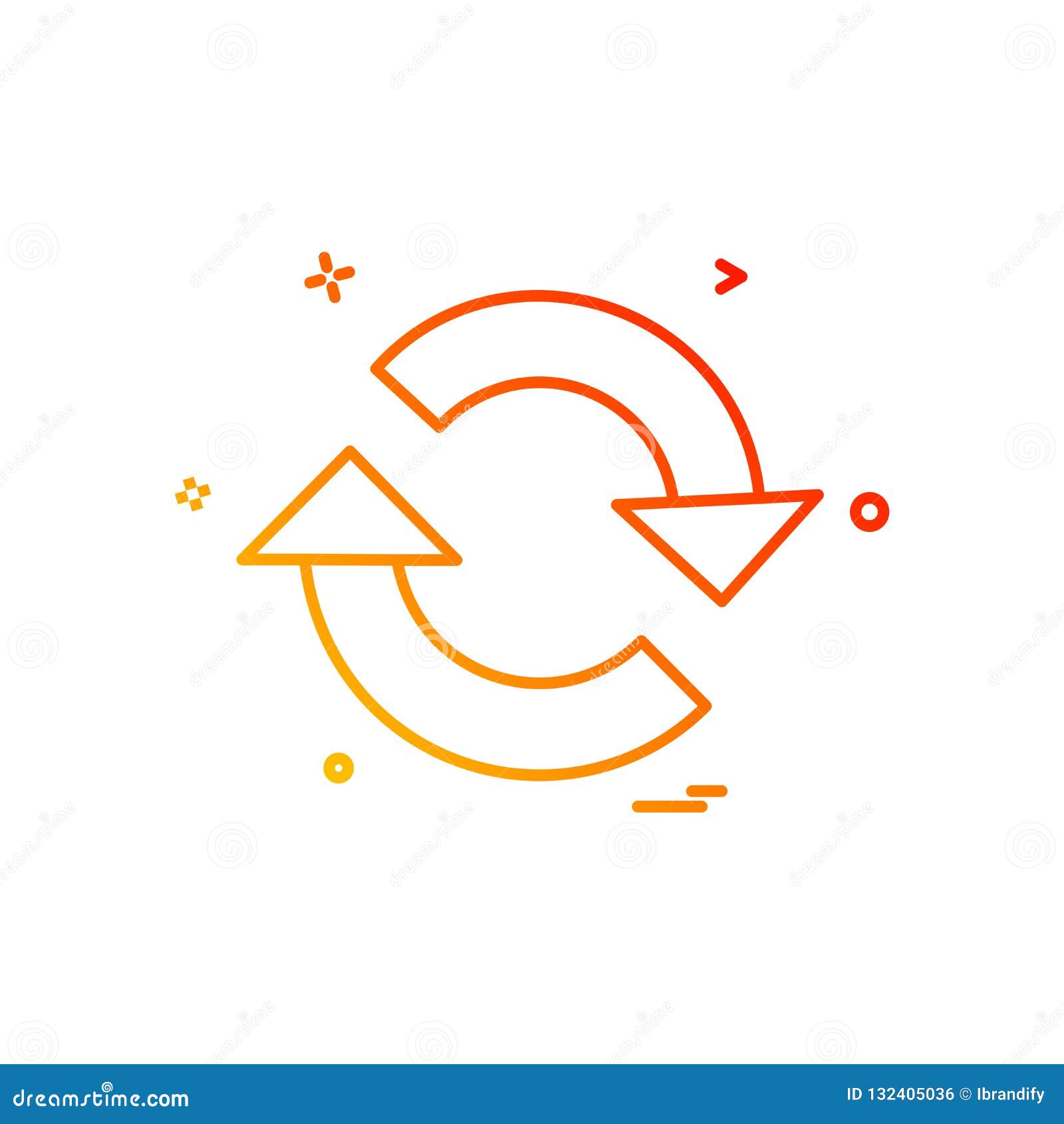Reset icon design vector stock vector. Illustration of exchange - 132405036