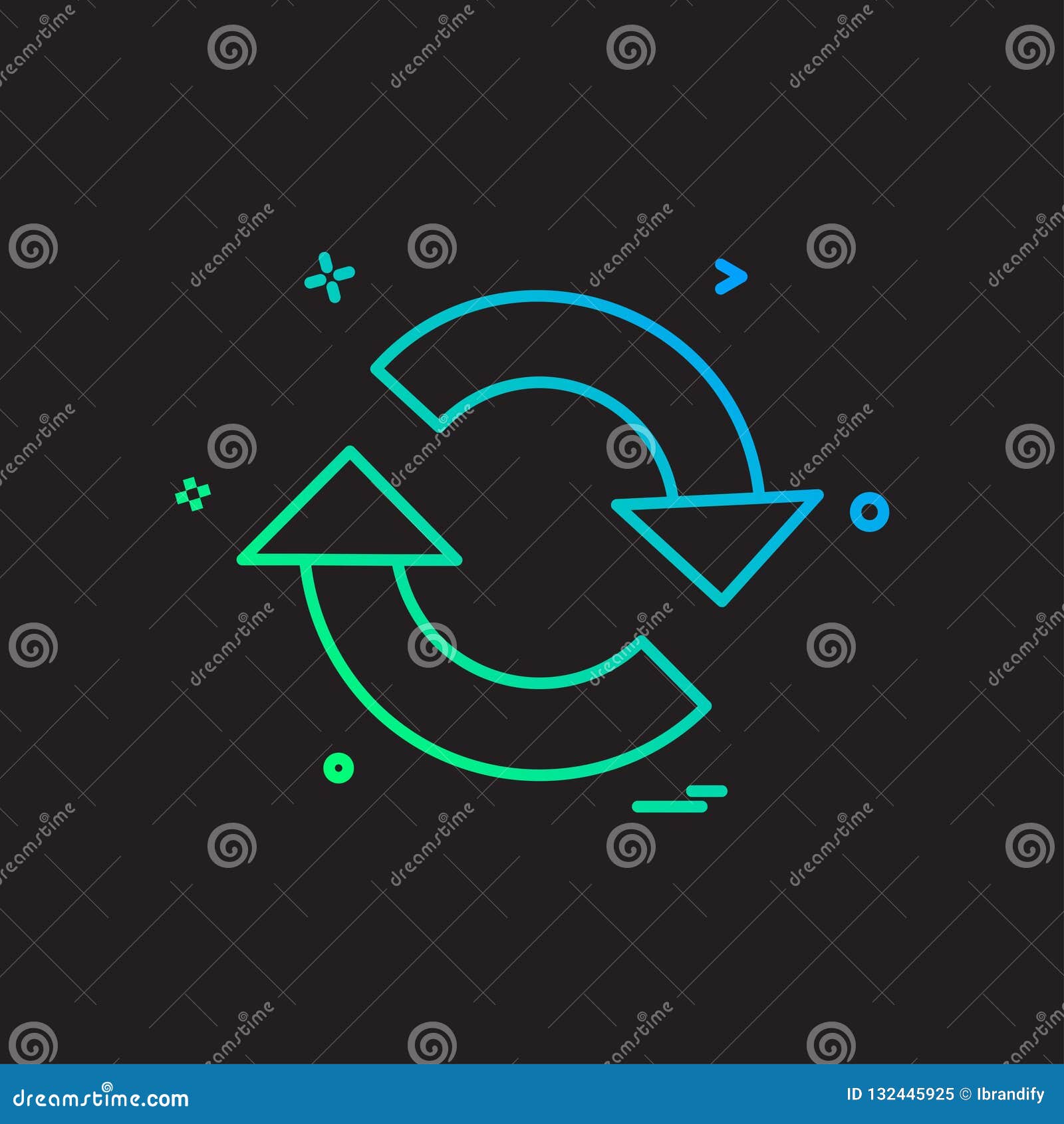 Reset icon design vector stock vector. Illustration of symbol - 132445925