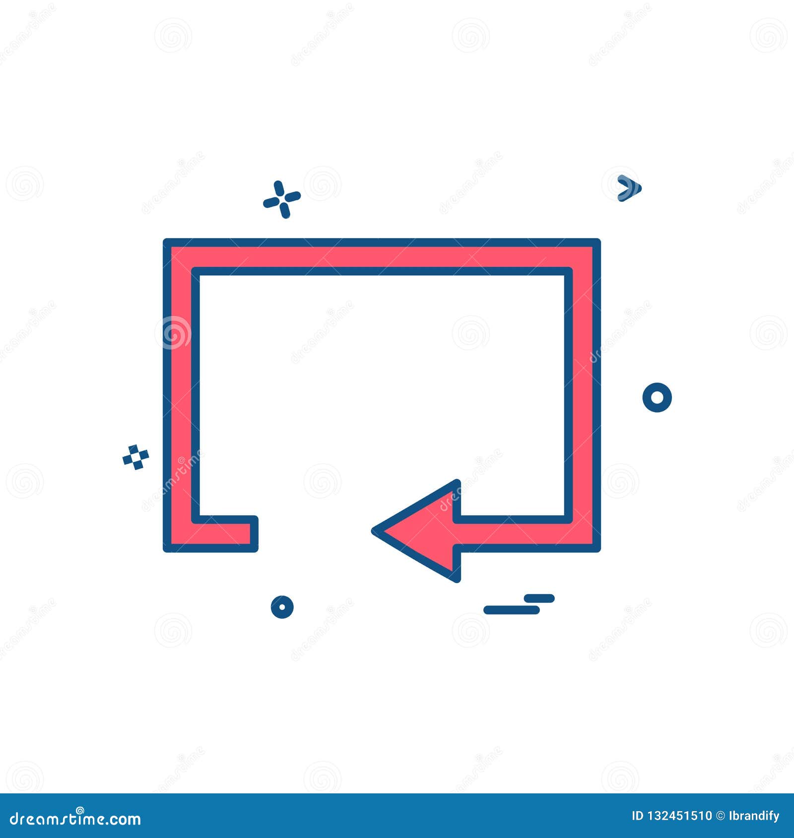 Reset icon design vector stock vector. Illustration of graphic - 132451510