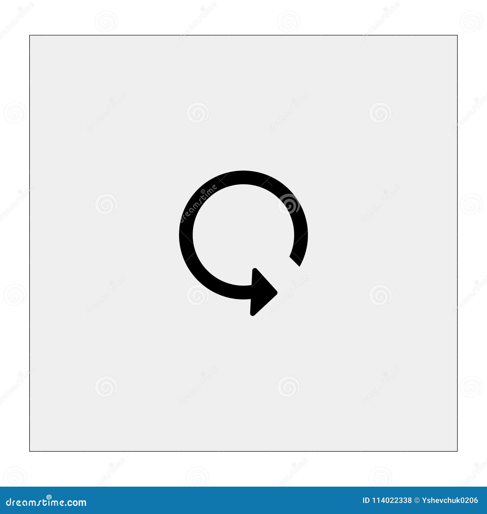 Reset Icon. Gray Background. Vector Illustration. Stock Vector ...