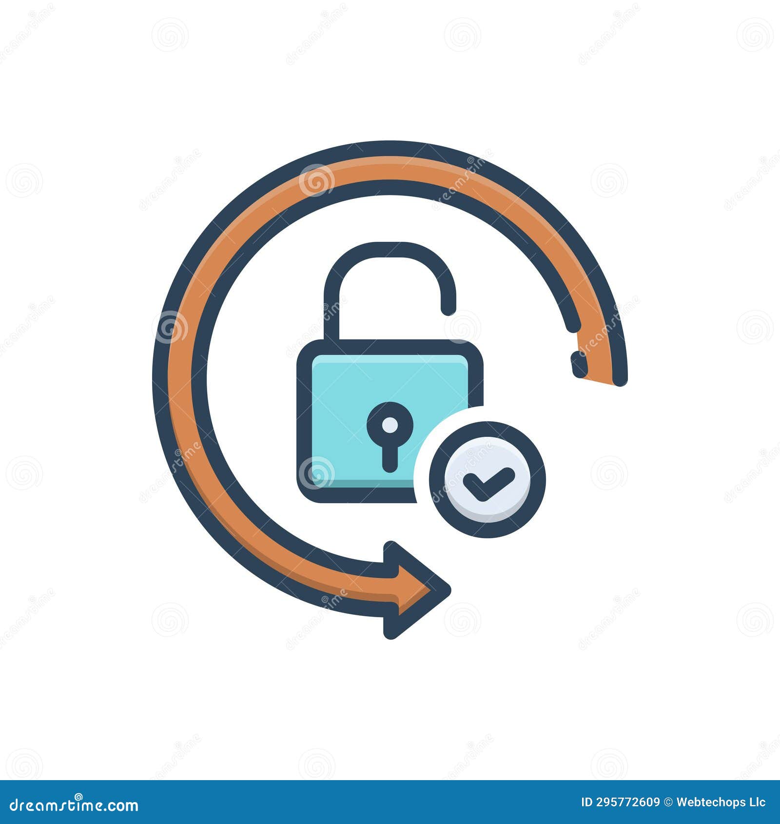 Color Illustration Icon for Reset, Restore and Secure Stock ...