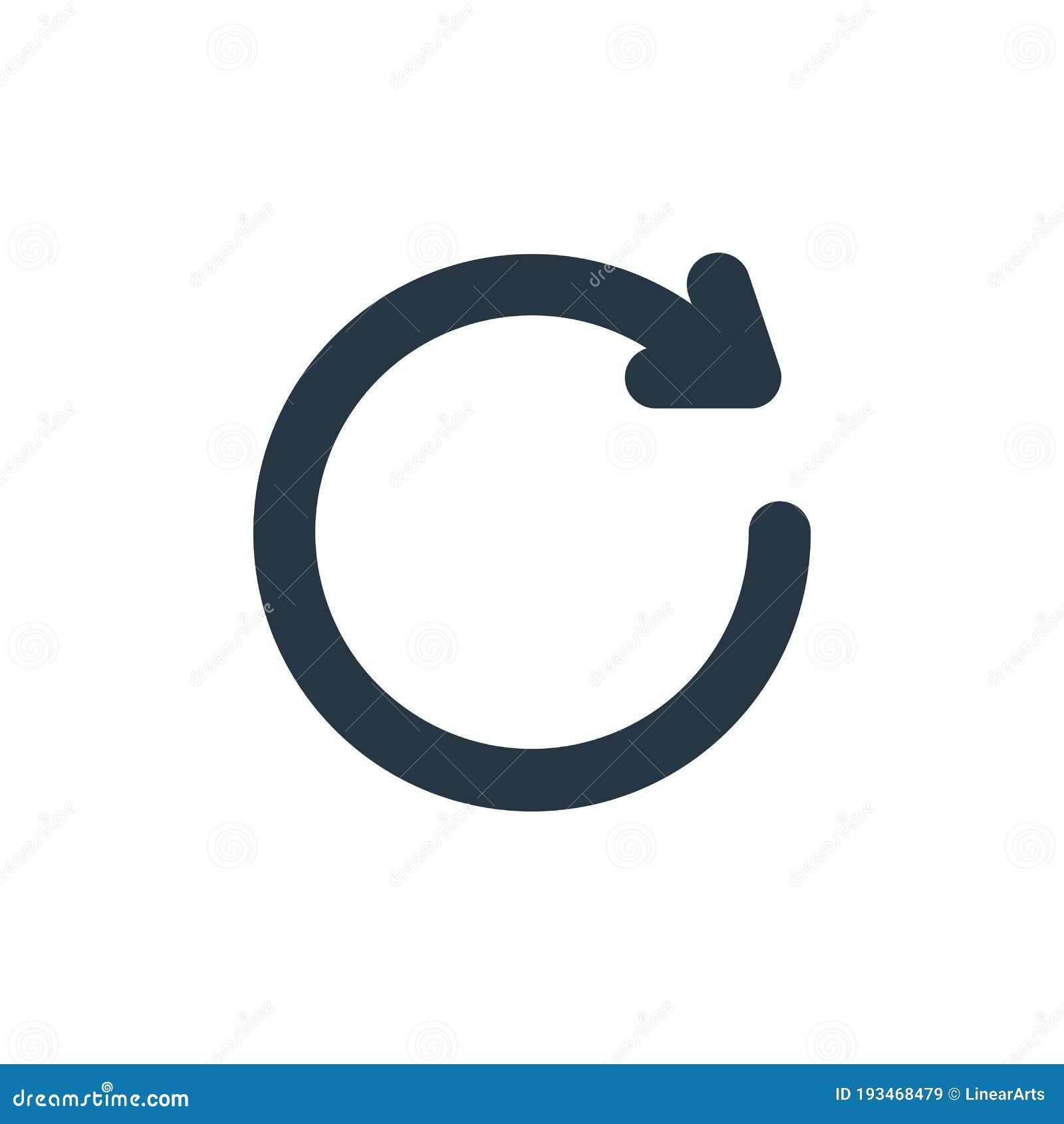 Reset Icon Vector from Essentials Ui Concept. Thin Line Illustration of Reset Editable Stroke ...