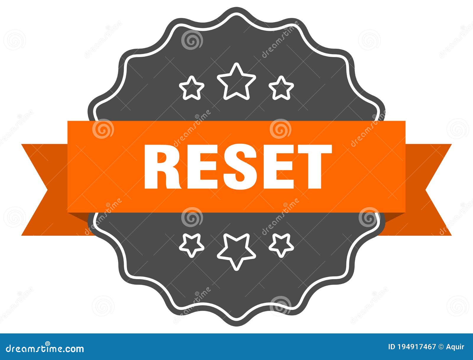 Reset Label. Reset Isolated Seal. Sticker. Sign Stock Vector ...