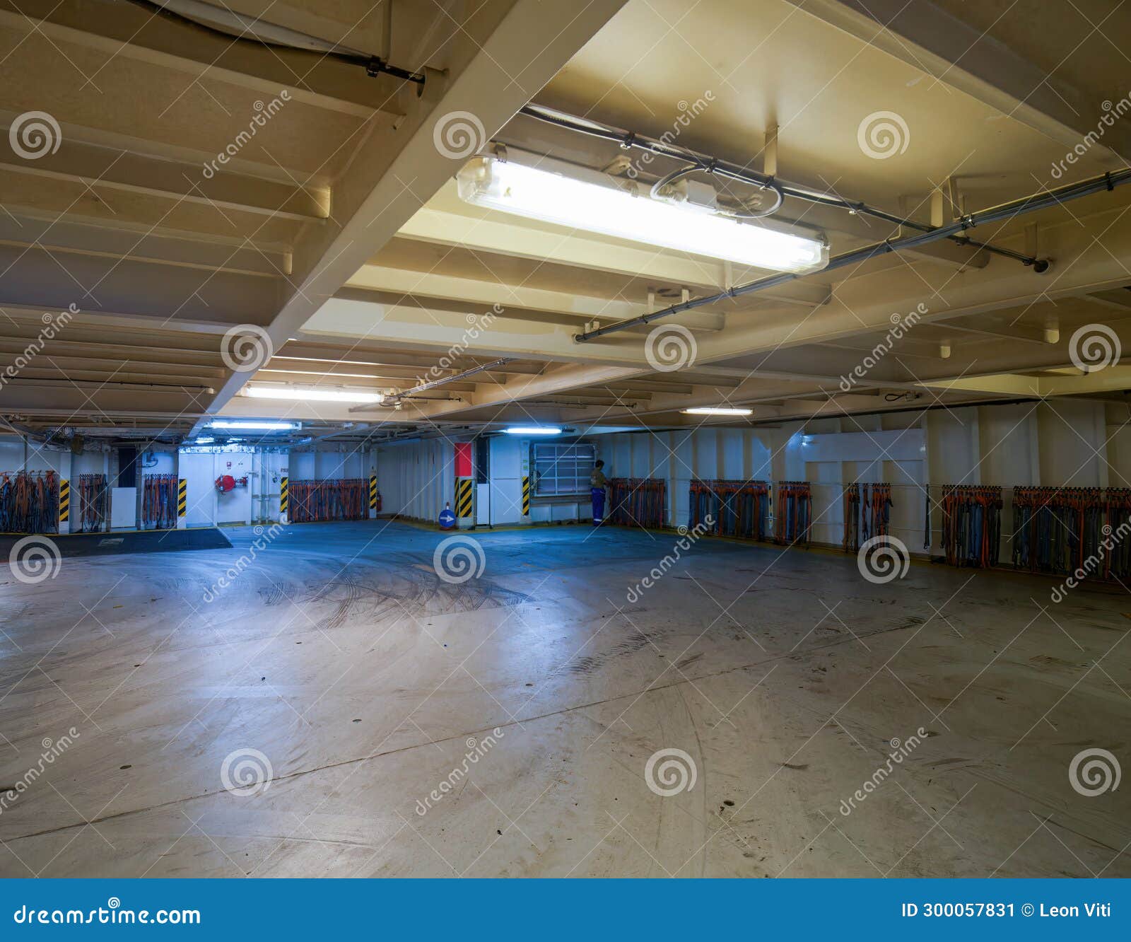 Reset Lashing Belt on a Big Roro Ship Stock Image - Image of device ...