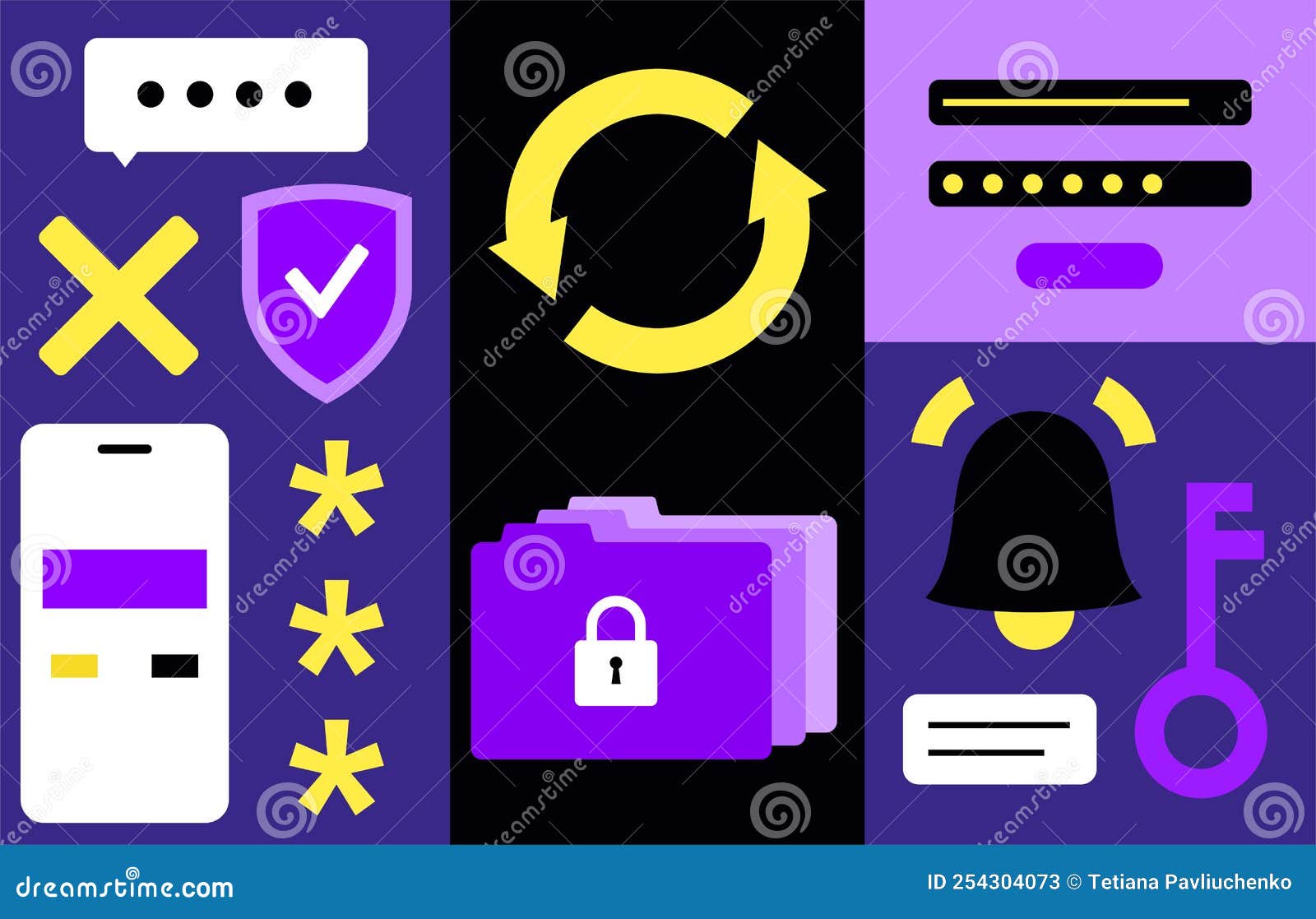 Reset password action stock vector. Illustration of reset - 254304073