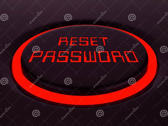 Reset Password Button To Redo Security of PC - 3d Illustration Stock ...