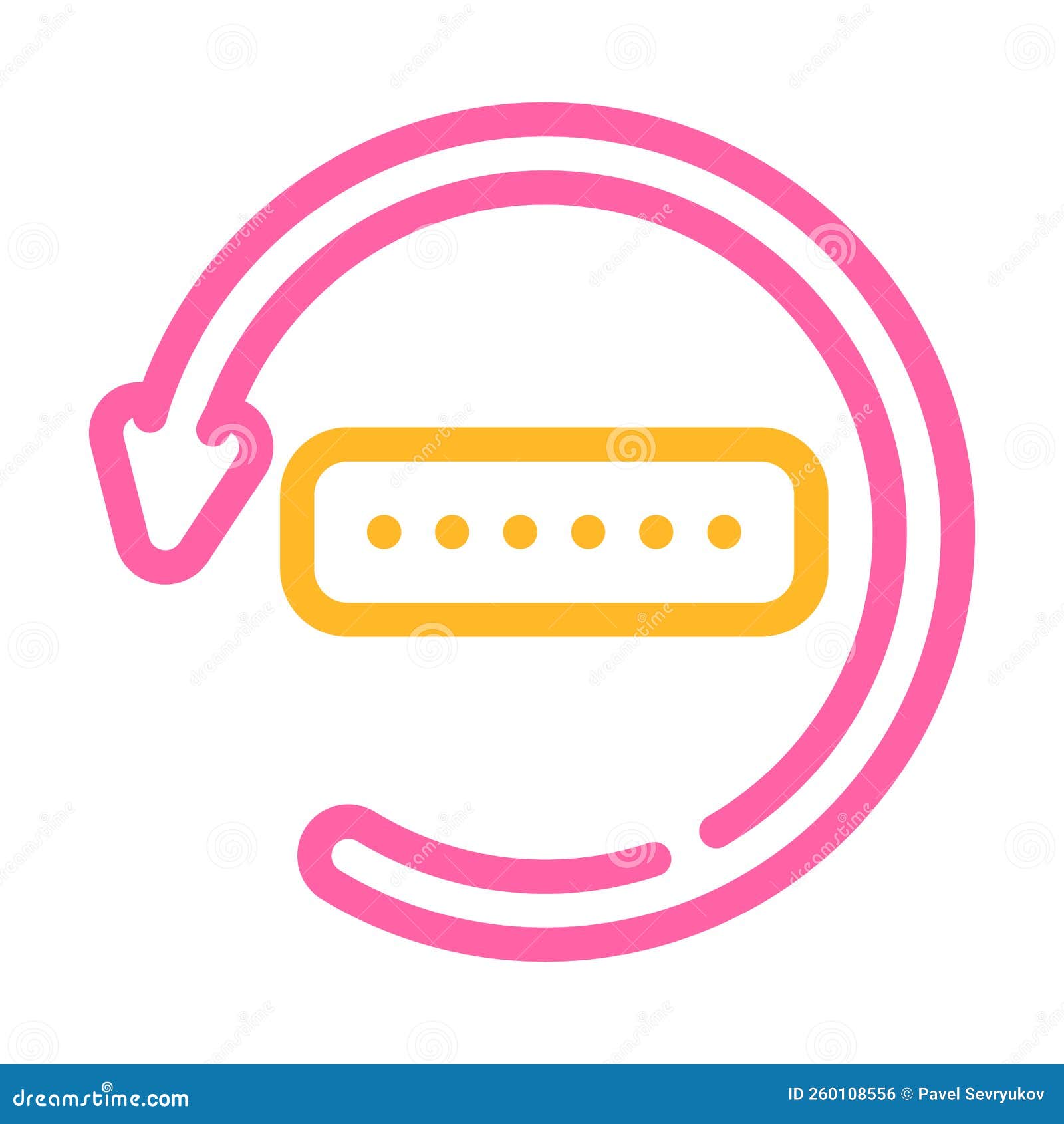 Reset Password Color Icon Vector Illustration Stock Vector