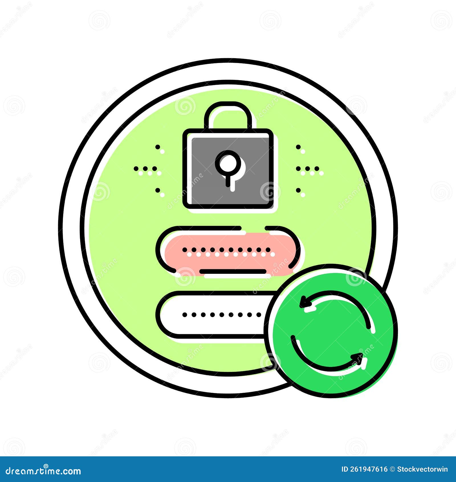 Reset Password Color Icon Vector Illustration Stock Vector ...