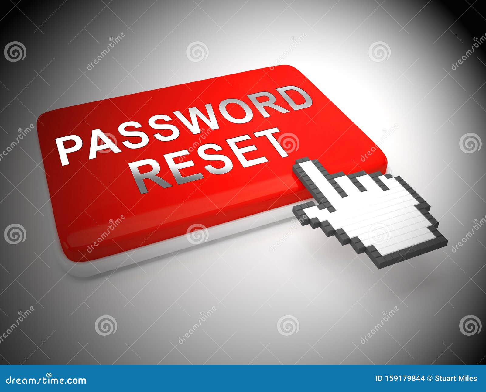 Reset Password Key To Redo Security of PC - 3d Illustration Stock ...