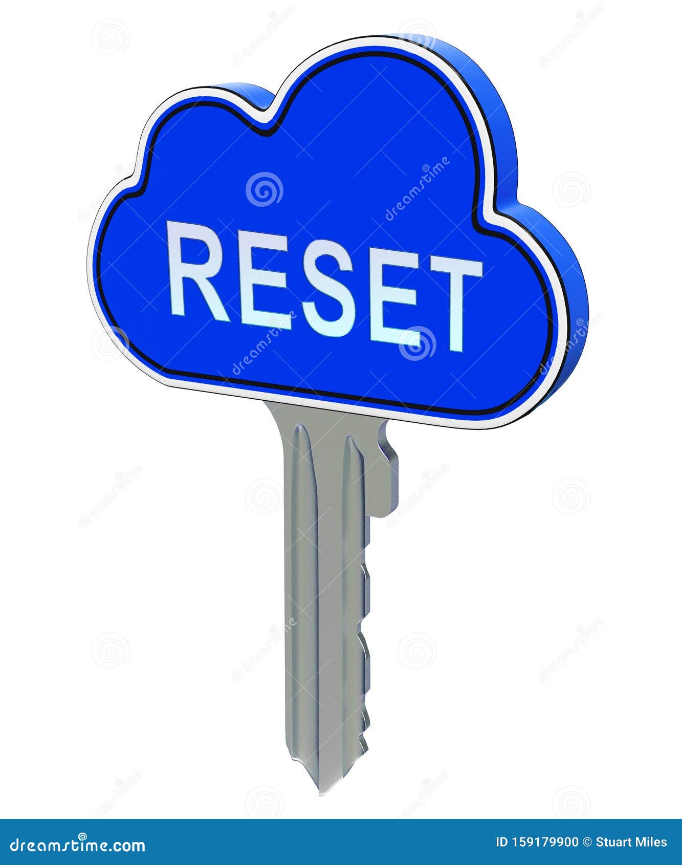 Reset Password Key To Redo Security of PC - 3d Illustration Stock ...