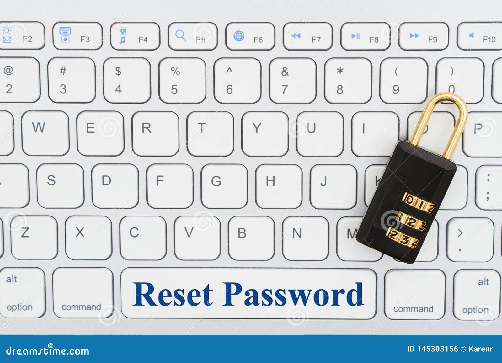 Reset Password With Lock On A Keyboard With A Sticky Note Royalty-Free ...