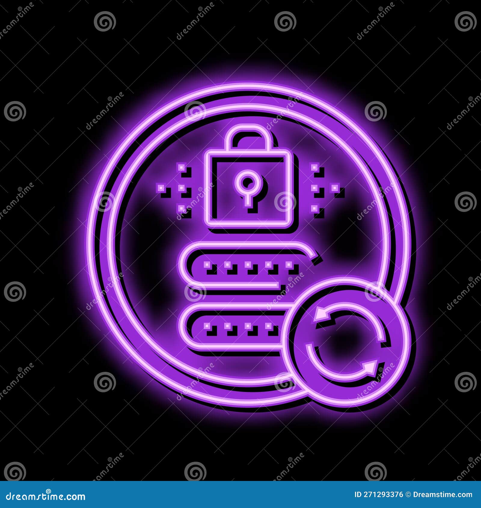 Reset Password Neon Glow Icon Illustration Stock Vector - Illustration ...