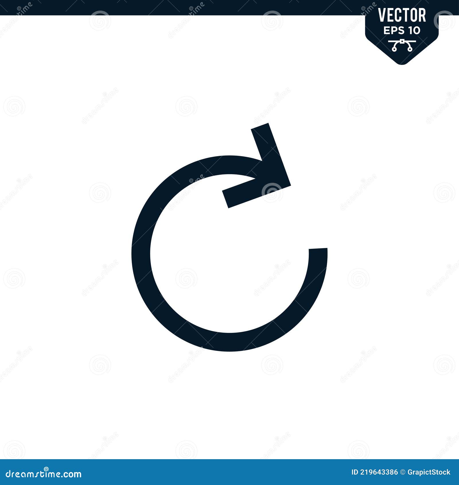 Reset or Refresh Icon Collection in Glyph Style Stock Vector ...