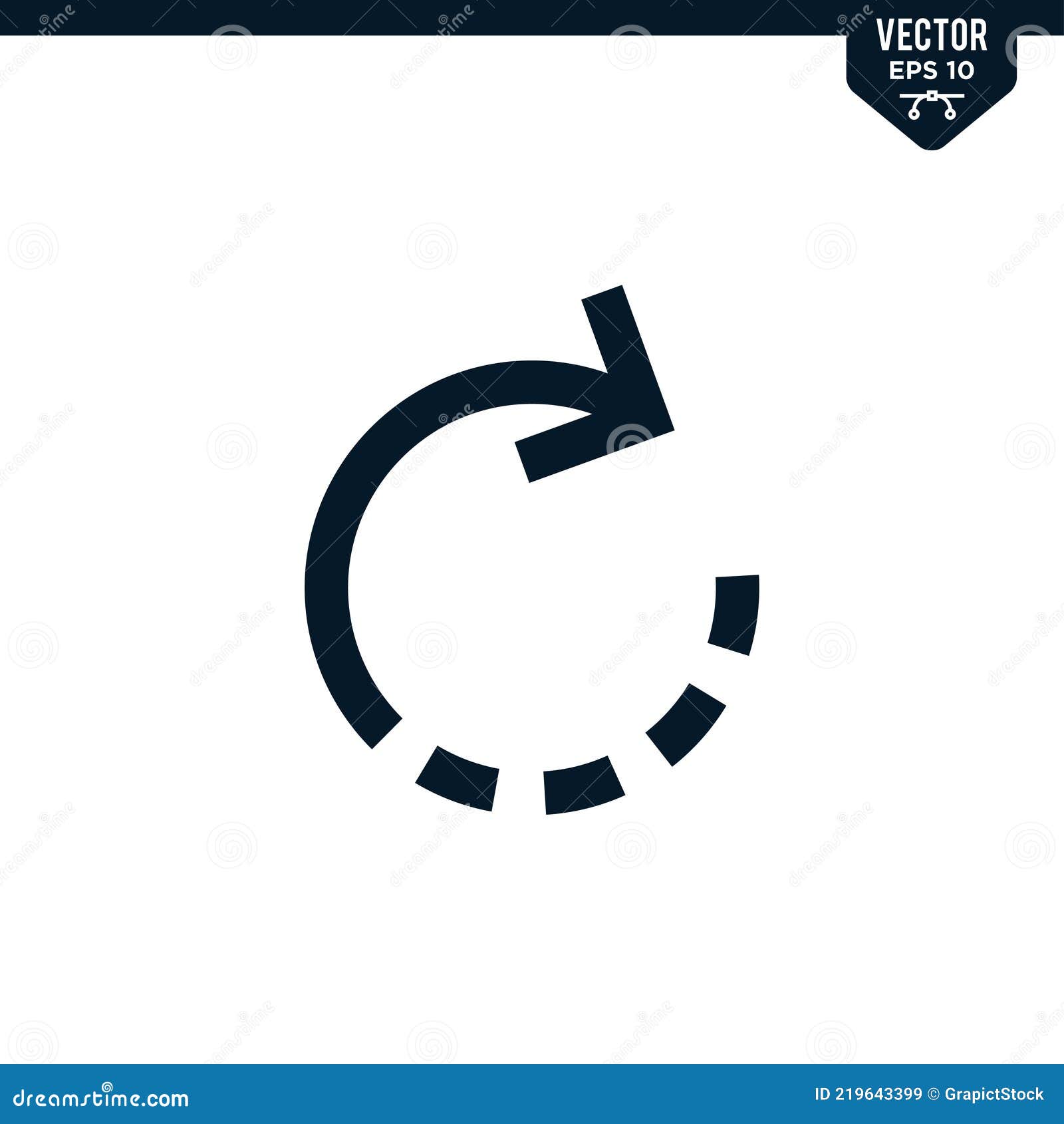 Reset or Refresh Icon Collection in Glyph Style Stock Vector ...