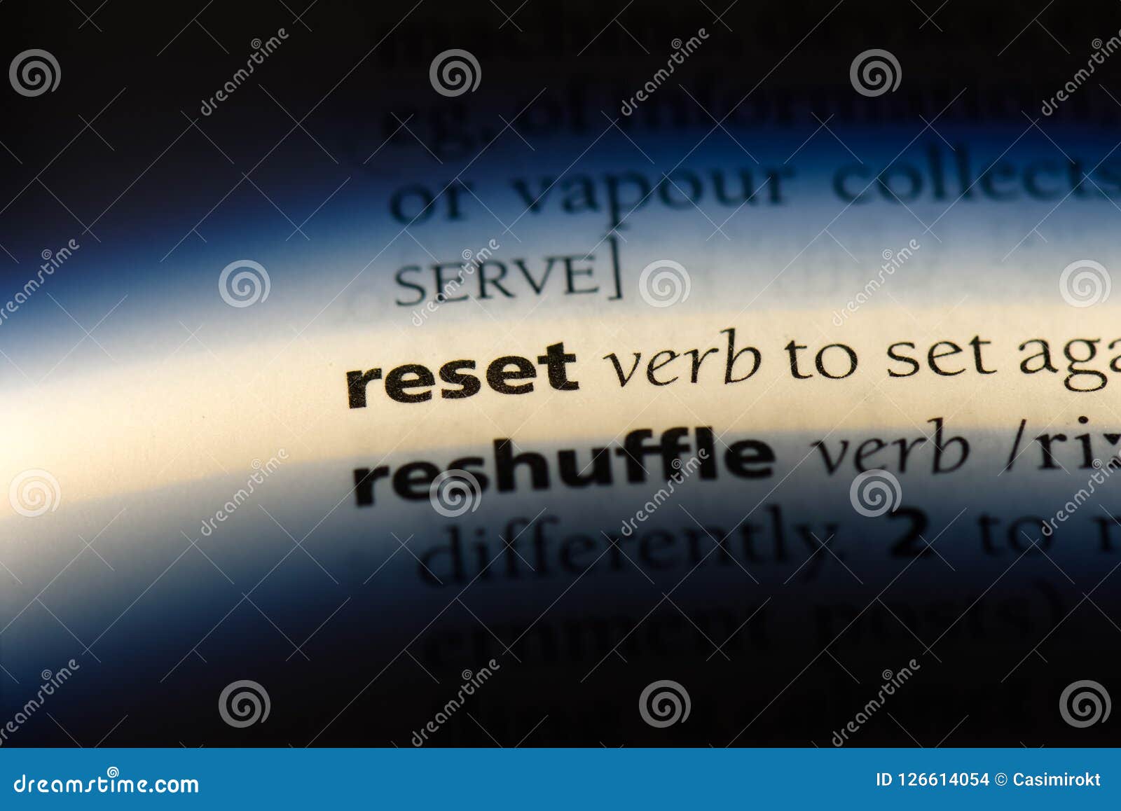 Reset stock photo. Image of concept, closeup, paper - 126614054