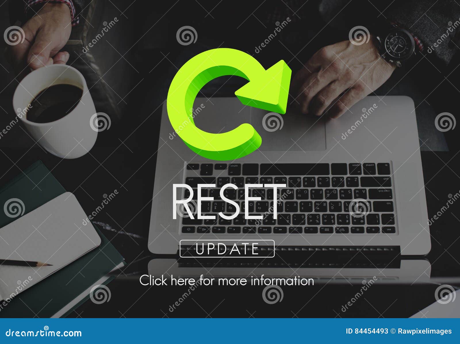 Reset Restart Back Beginning Concept Stock Image - Image of computer ...